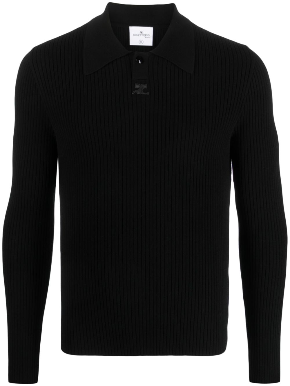 black ribbed polo shirt – Giuuno